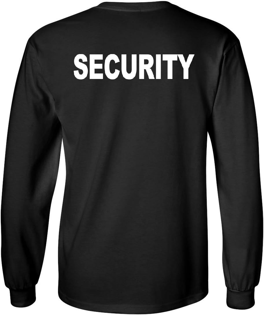 Amazon.com: Security Long Sleeve T-Shirt Bouncer Police Event Staff ...