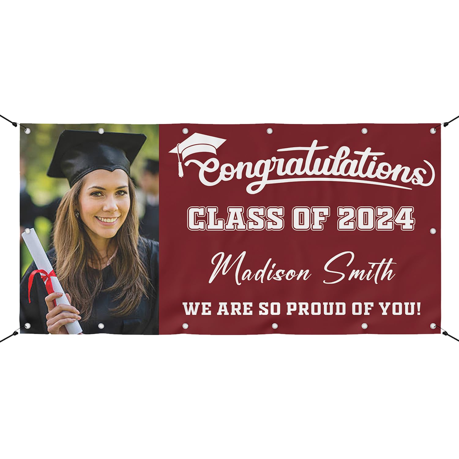 Amazon.com: Custom graduation Banner with photo and name/Personalized ...