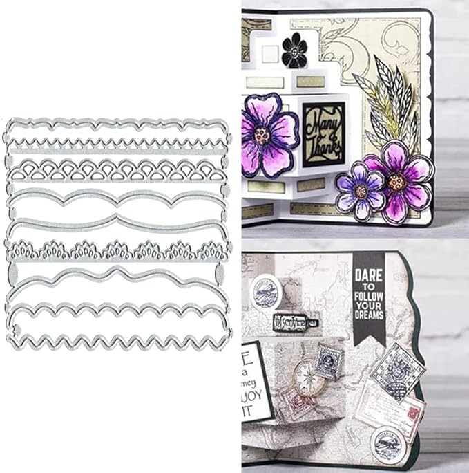 Amazon.com: 9pcs/Set Decor Cards Edges Metal Die Cuts, Decor Cards ...