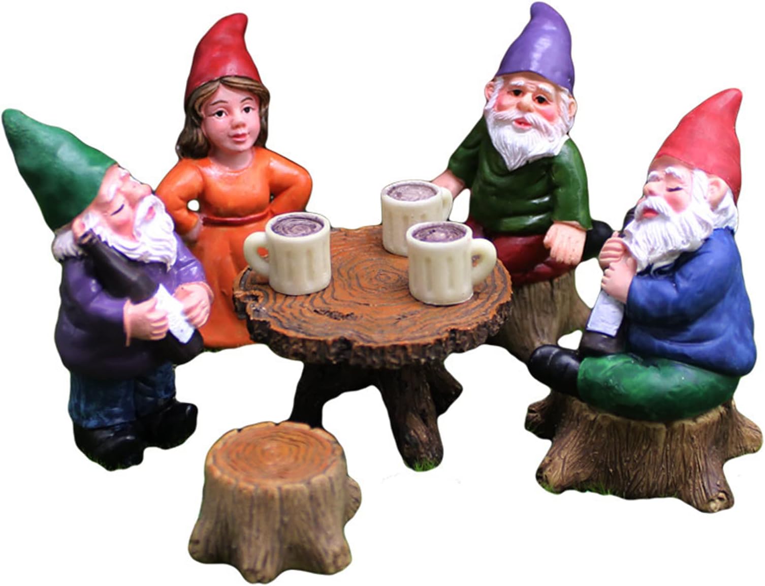 7 Gartenzwerge Garten Figuren 9cm Zwerge : Amazon.de: Garten