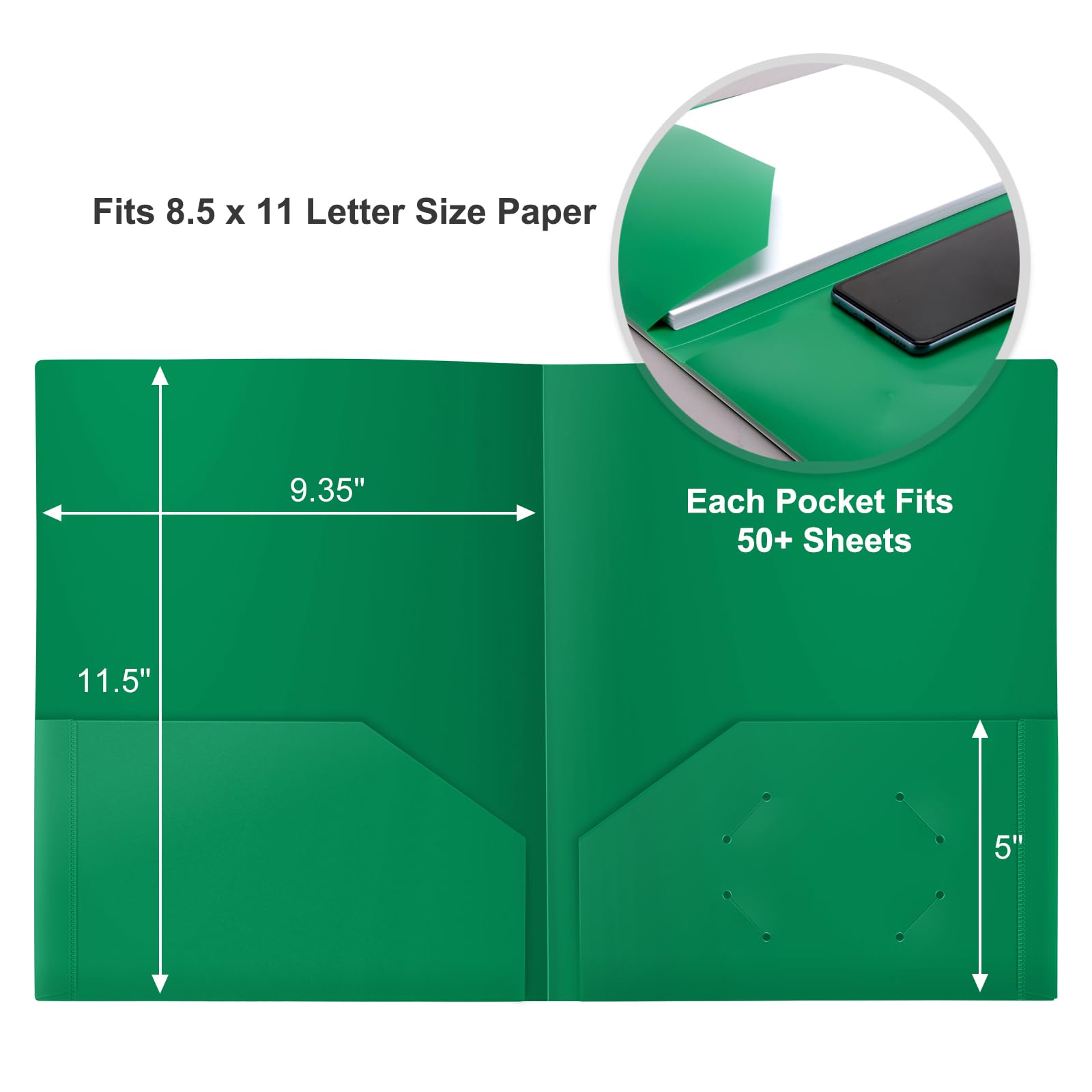 Snapklik.com : ViVin 2 Pocket Plastic Folder, 12 Pack Colored Plastic ...