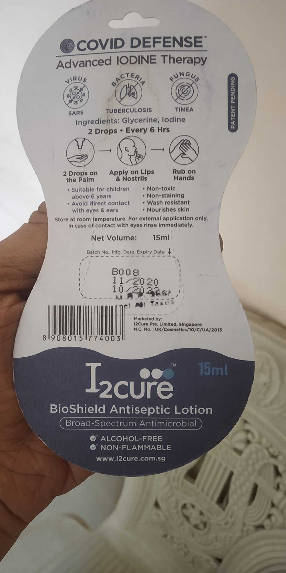 Buy I2cure Bioshield Antiseptic Lotion - Virus Defense Advanced Iodine ...