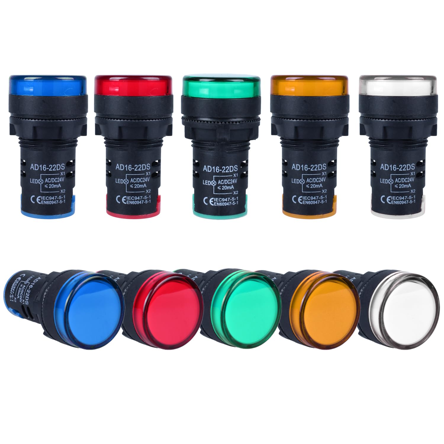 Amazon.com: DMWD 10Pcs 20mA Energy Saving LED Indicator Light 12V /24V ...