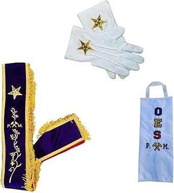 Masonic Oes P.M Sash, Order of Easter Star Past Matron Sash Purple ...