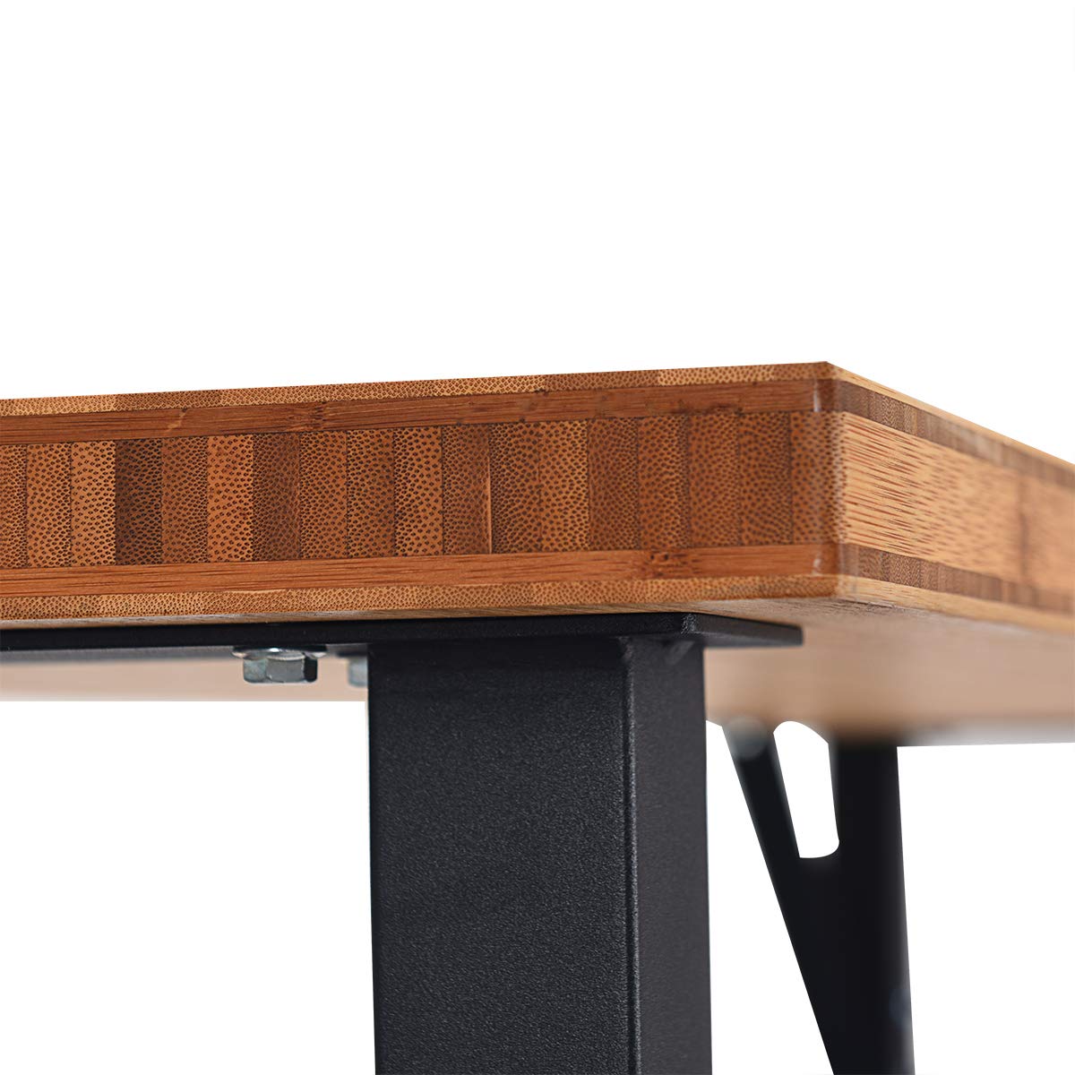 Buy Goplus 65" Bamboo Top Work Bench, Heavy-Duty Steel Garage Workbench ...