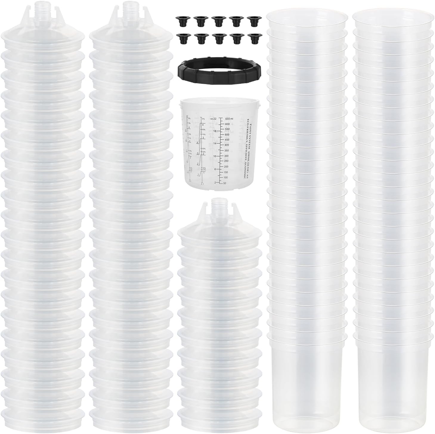 Amazon.com: ROADGIVE Disposable Paint Spary Gun Cups(650 ML/22 OZ), Spray Paint Cup Kit with 50 ...