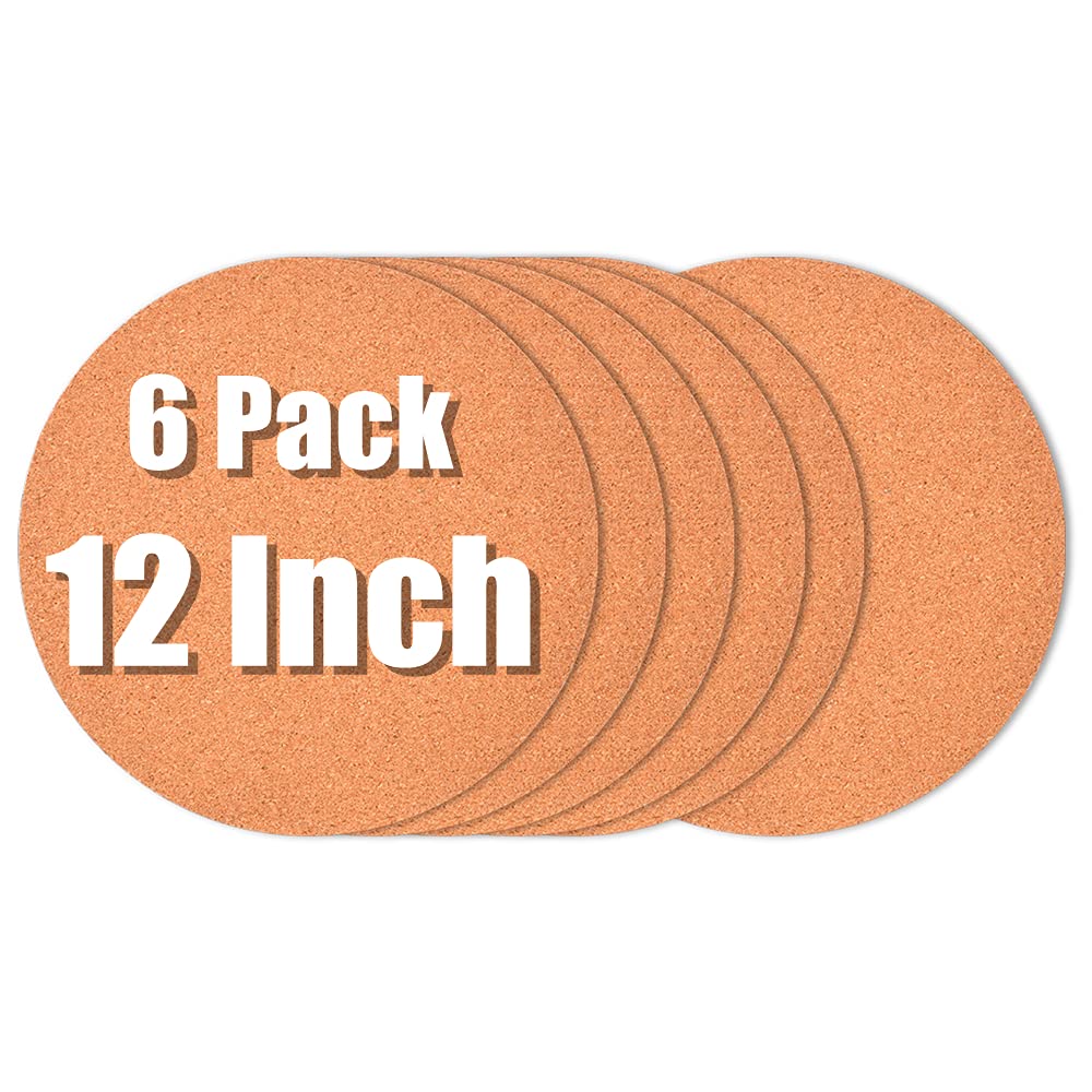 Amazon.com: 6-Pack 12" Cork Coasters, Round Cork & Plastic Plant ...