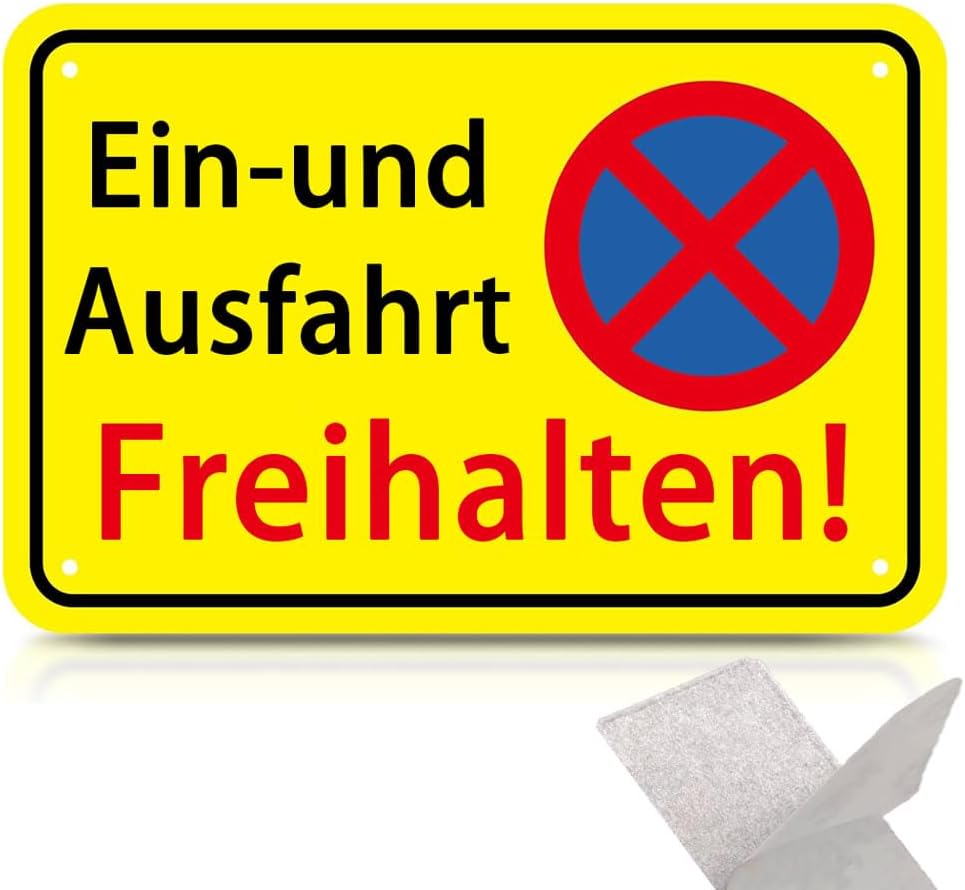 Einfahrt Ausfahrt Freihalten Schilder Metall Aluminium, 30X20 cm,Parken ...