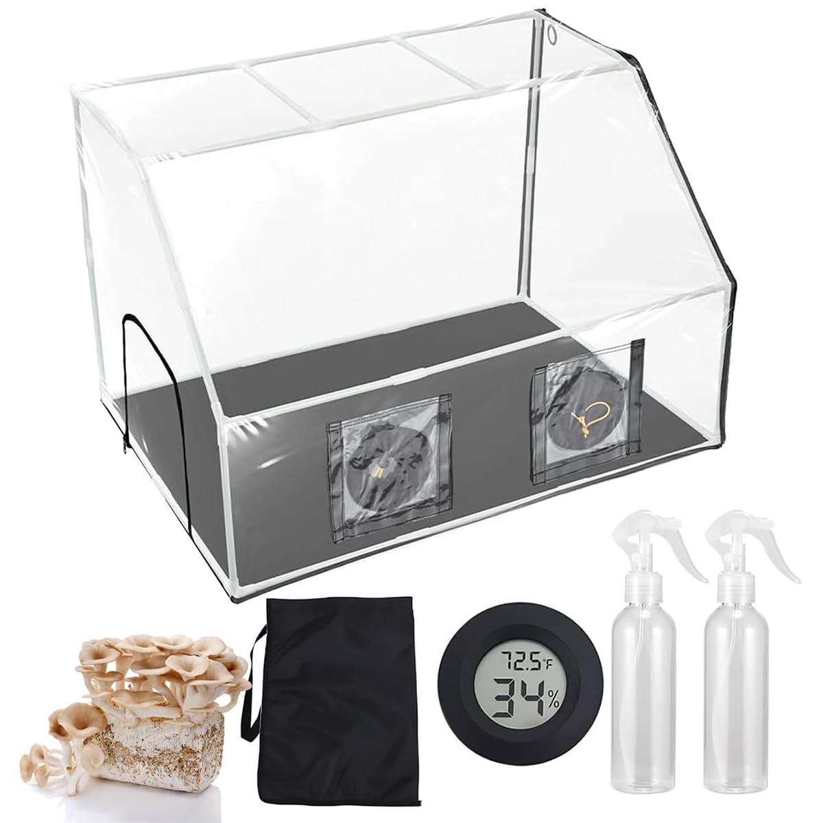 Portable Mushroom Grow Box Kit, 90X60X60CM Mushroom Growing Still Air ...
