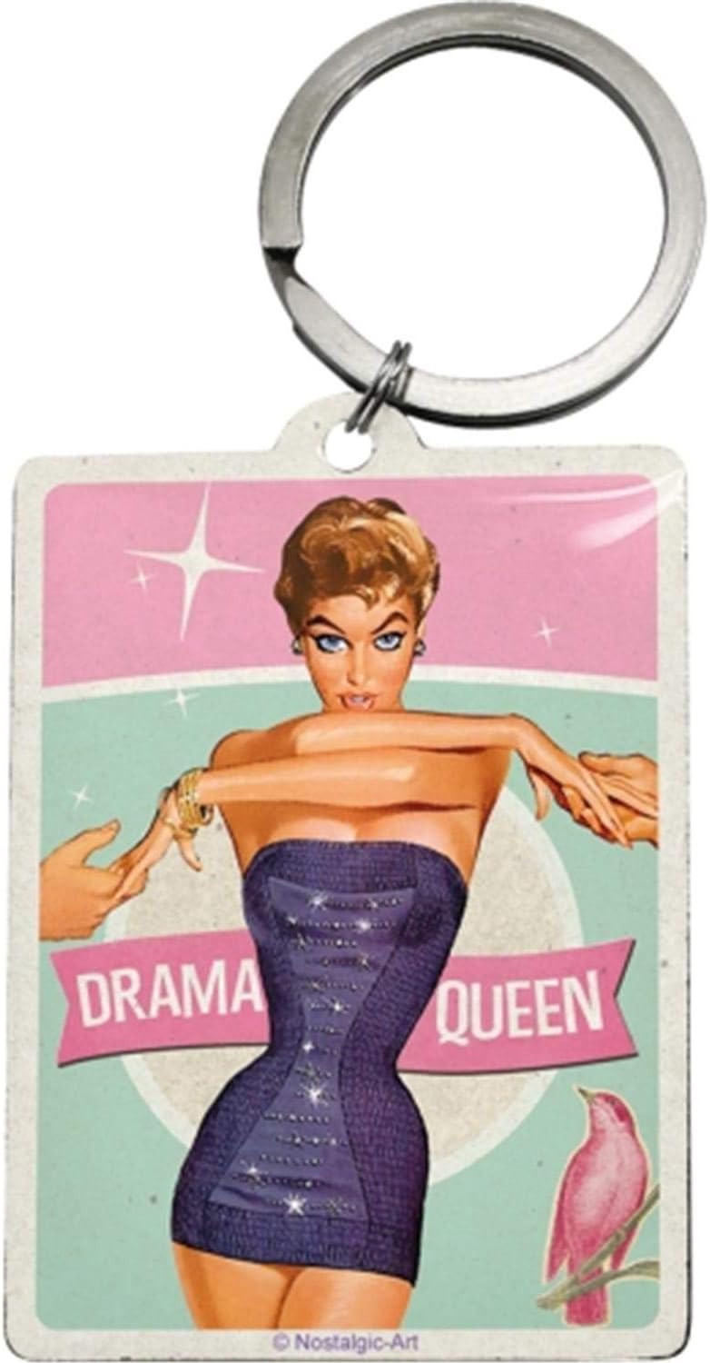 Amazon.com: Nostalgic-Art 47030 Say it 50's - Drama Queen, Key Chain ...
