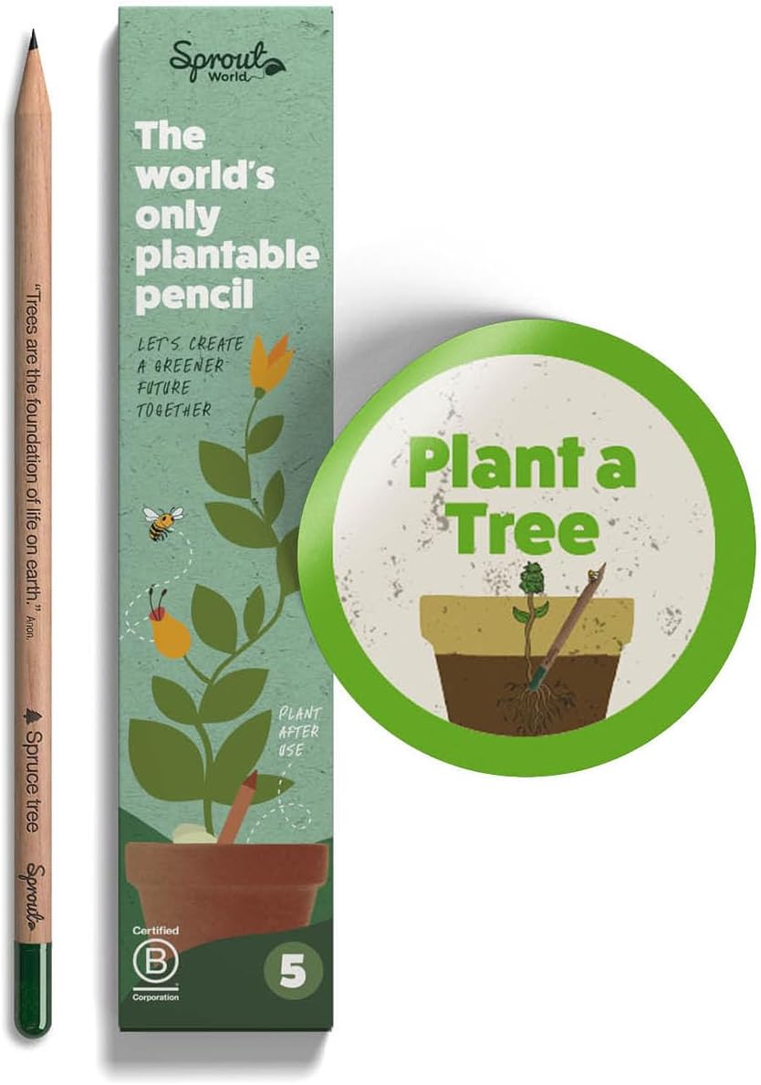 SproutWorld Wood-Cased Pencils | Plant a Tree Edition | #2 HB Pre ...