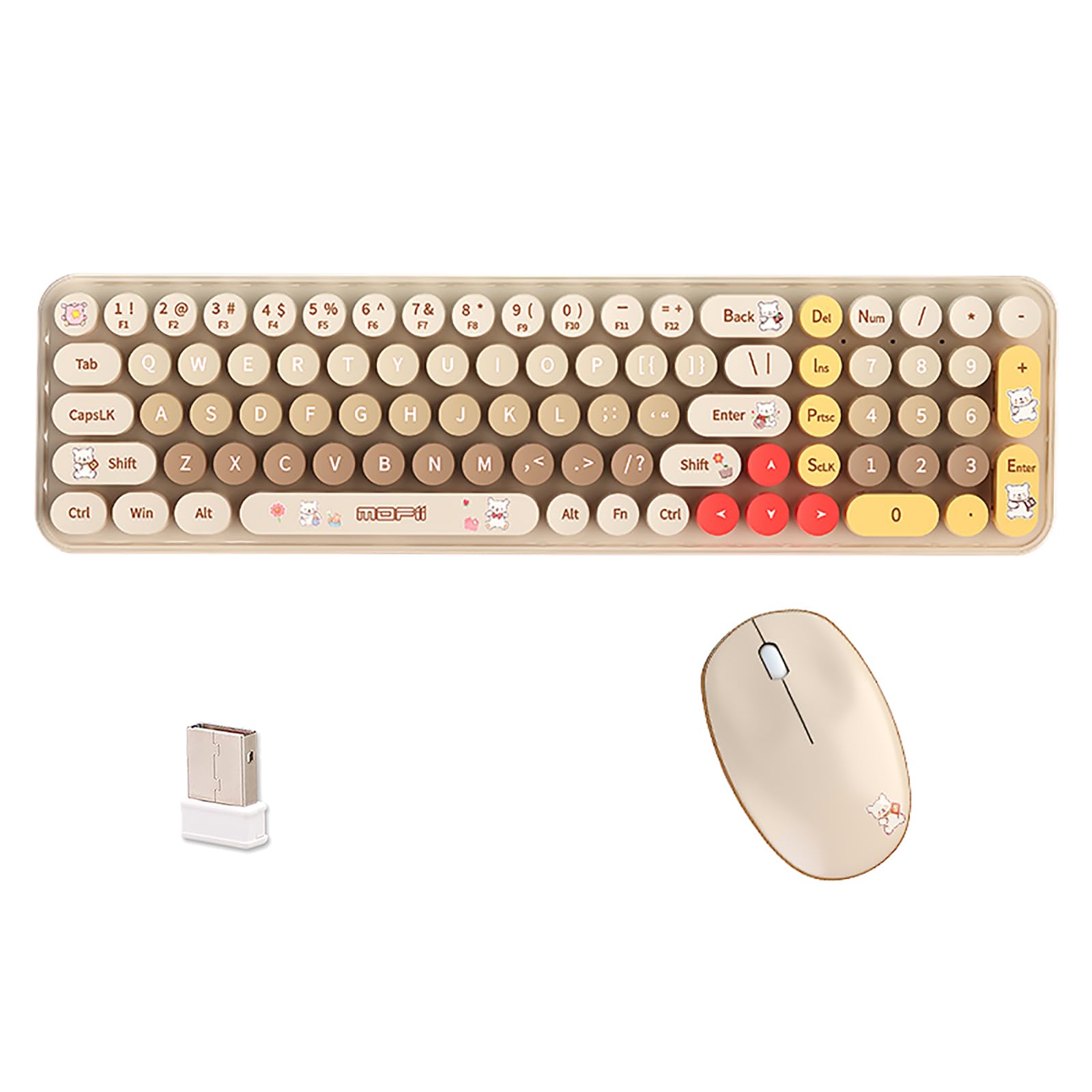 Amazon.com: Cute Baby Bear Compact Wireless Keyboard and Mouse Combo ...