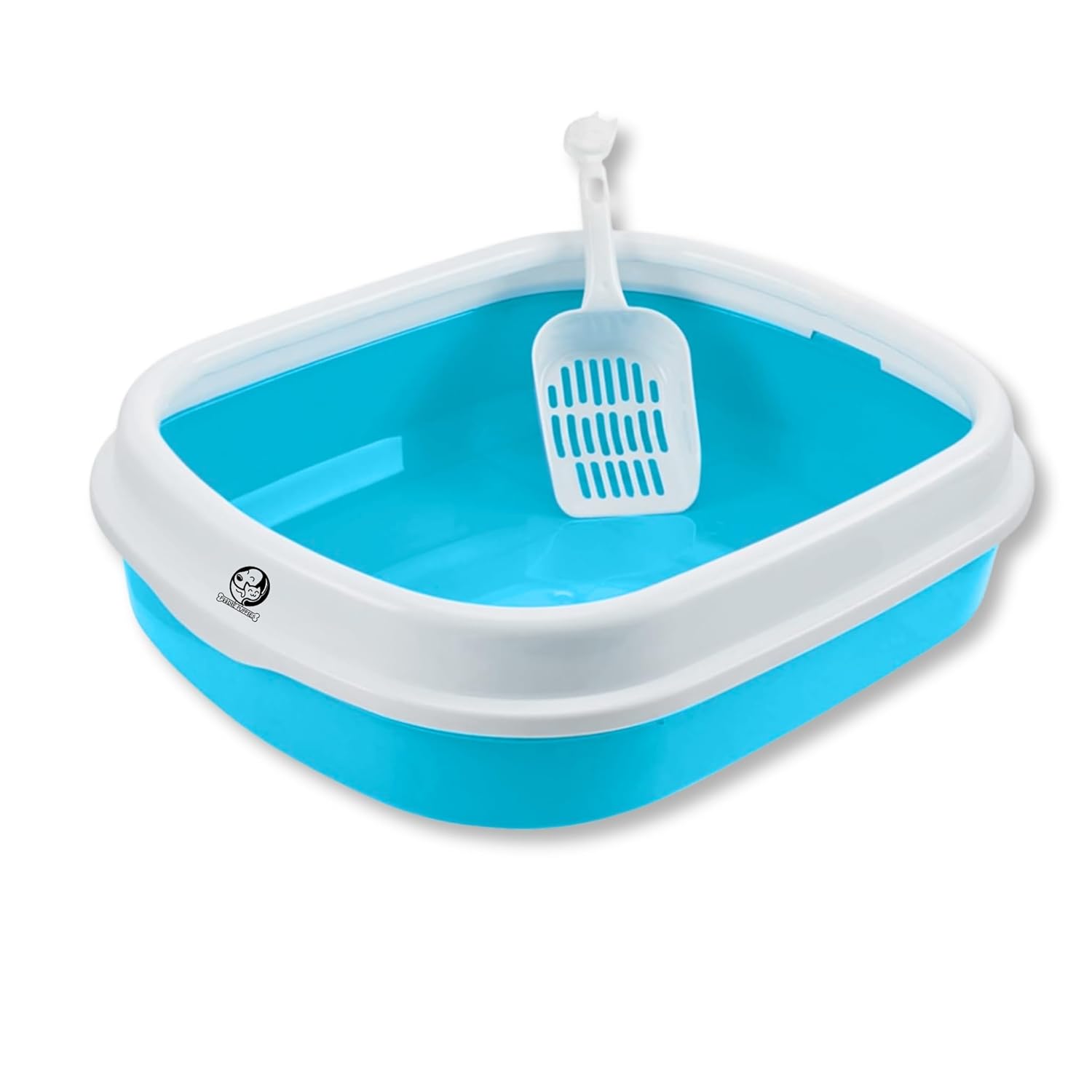 Buy Foodie Puppies Cat Litter Box Rim Tray (Large (SkyBlue) - 46 x 38 x ...