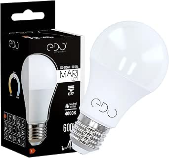 EDO LED Bulb MARI 7W Neutral White 4000K Cap E27 Fitting Light Bulb 600 ...