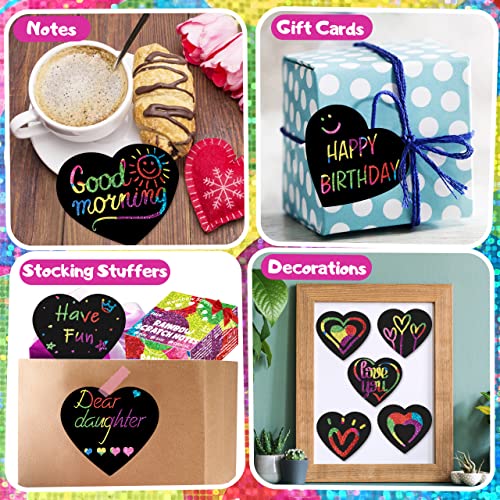 Snapklik.com : Scratch Art Mini Notes Kids - 160 Heart Holographic ...