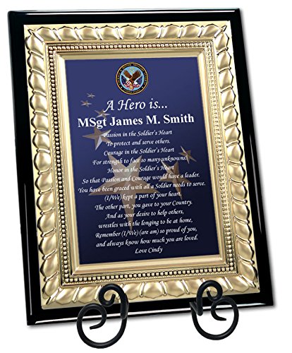 Amazon.com: Personalized Military Gift Plaque Going Away Retirement ...