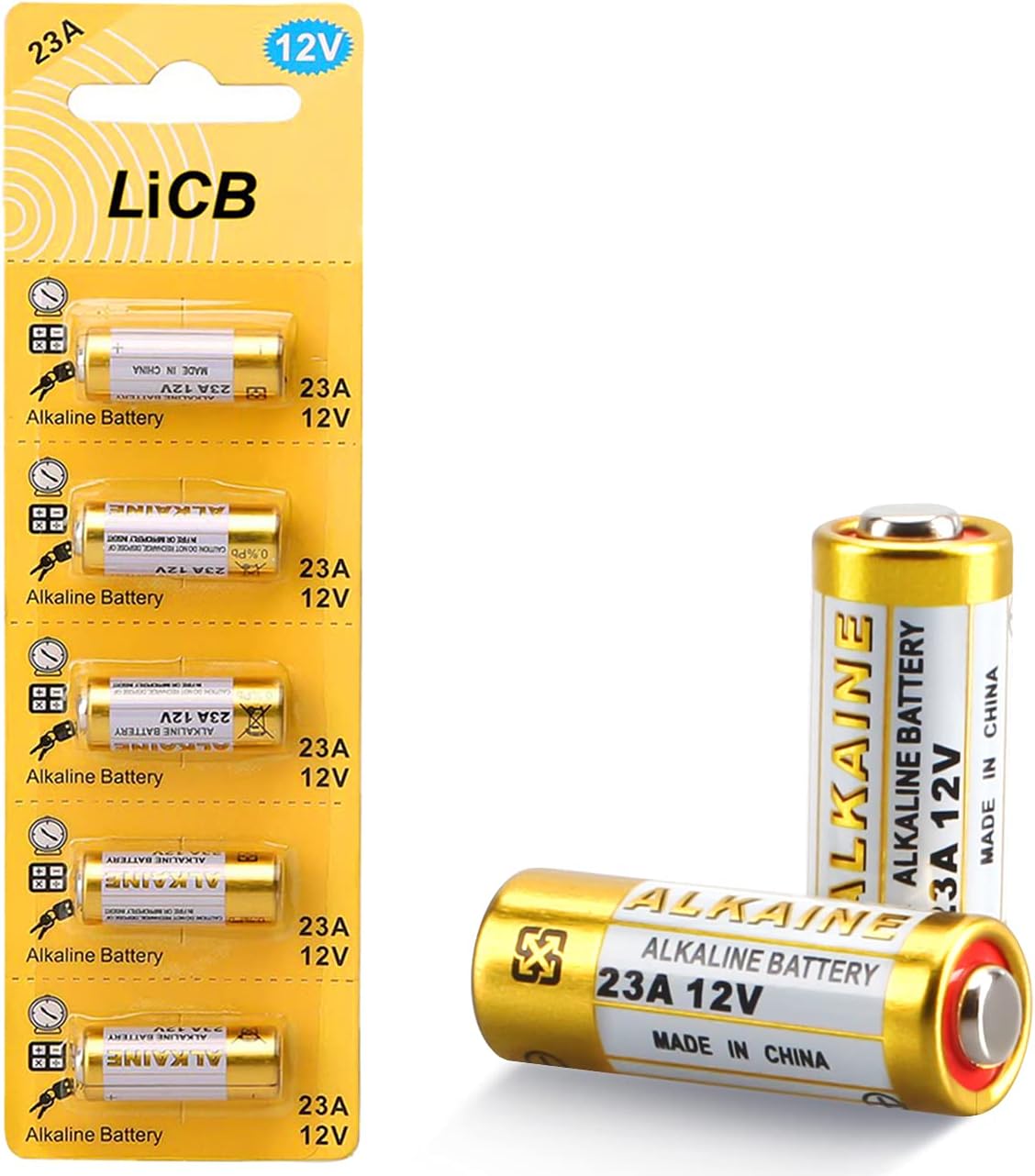 LiCB 23A A23 12V Alkaline Battery (5PCS): Amazon.co.uk: Electronics & Photo