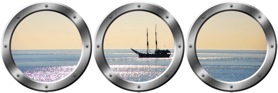 Amazon.com: VWAQ Boat Window Decals - Portholes Decor, Ocean View Wall ...