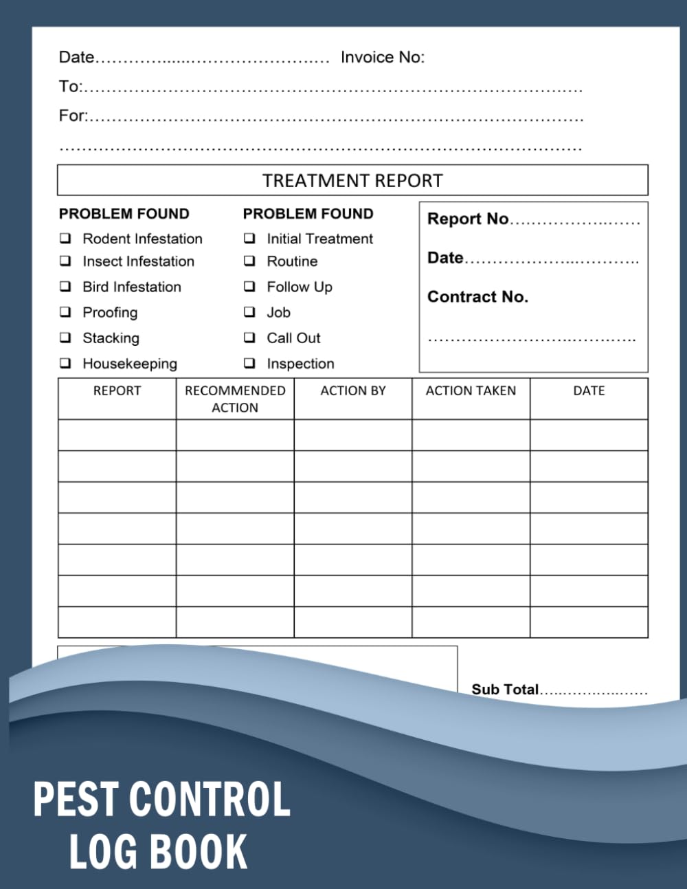 Pest Control Log Book: Log Books, Pest Control: Amazon.com: Books