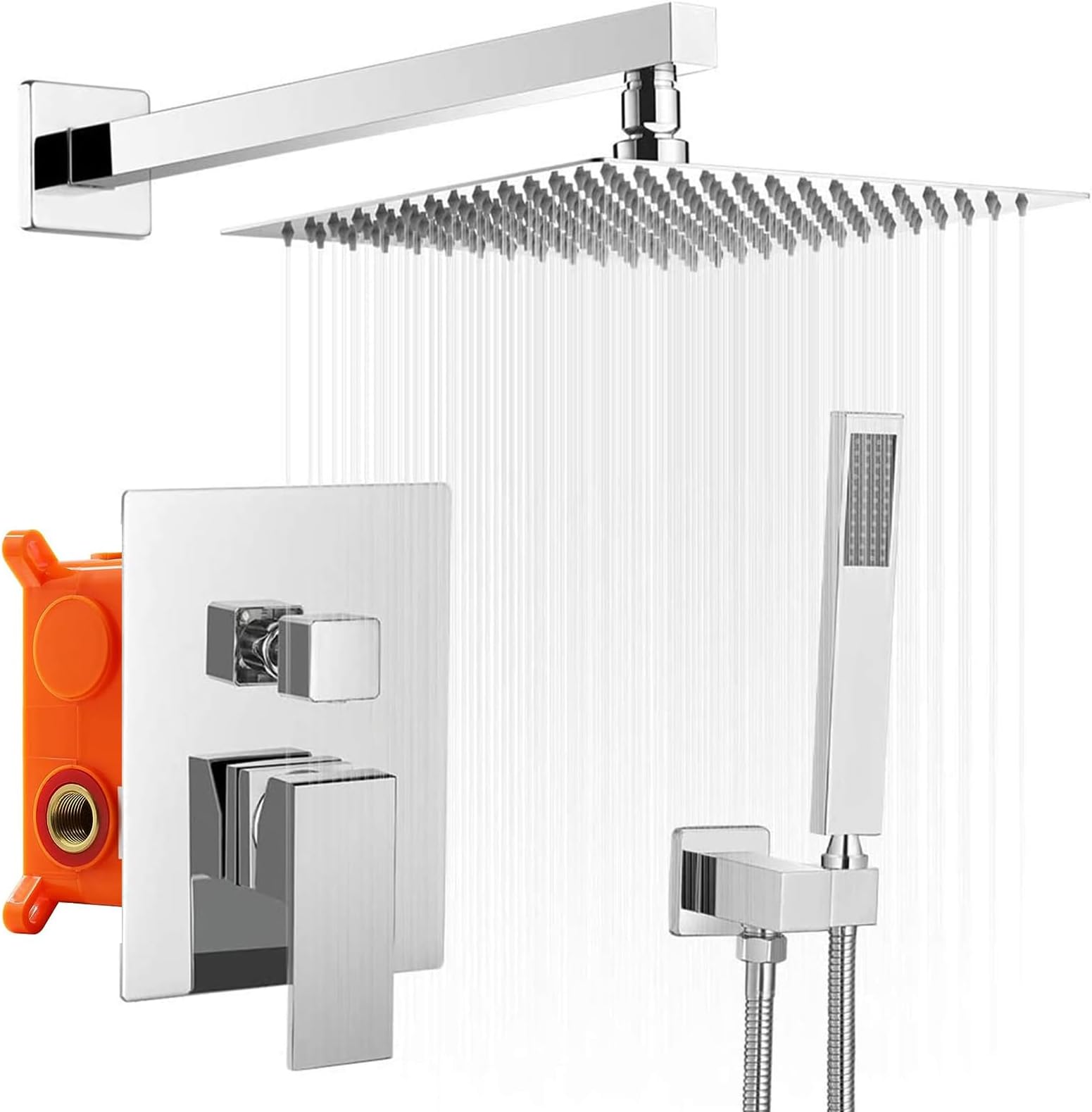 TECHVIDA Conjunto de Ducha, Grifos Ducha Empotrados Set, Sistema de ...