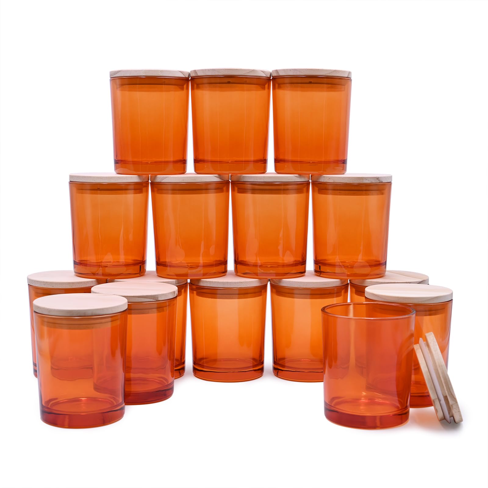 Amazon.com: SHOWIN Thick Candle Jars for Making Candles 16 Pcs, 7 OZ ...