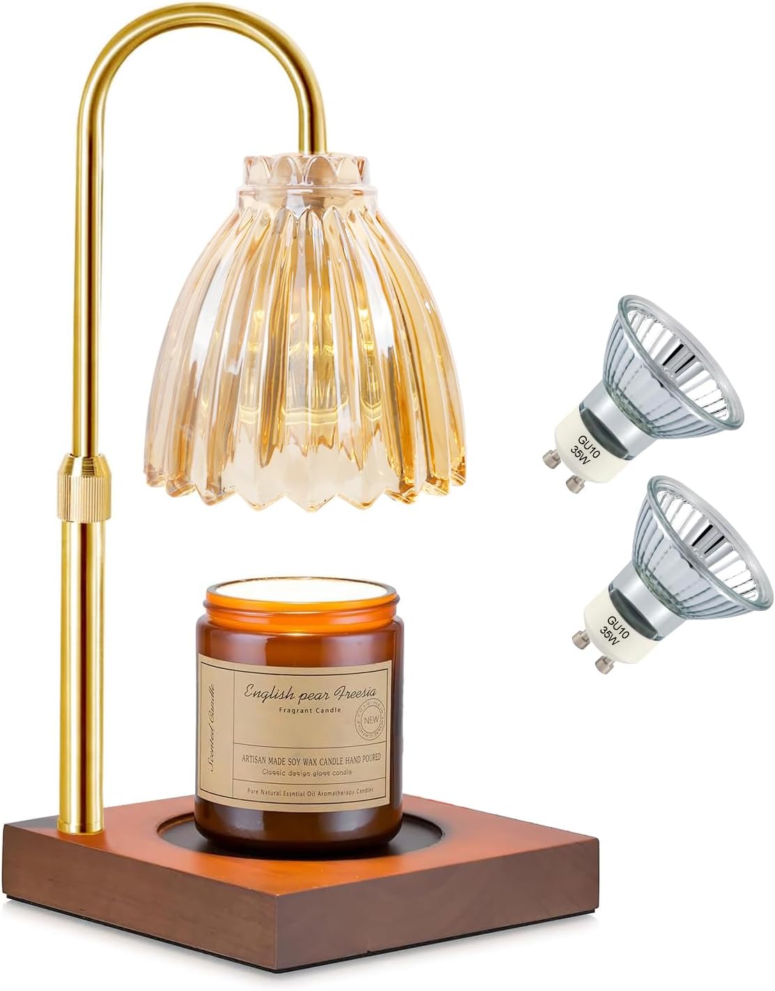 Uezeth Candle Warmer Lamp, Electric Candle Warmer Lamp, 2h/4h/8h Timer ...