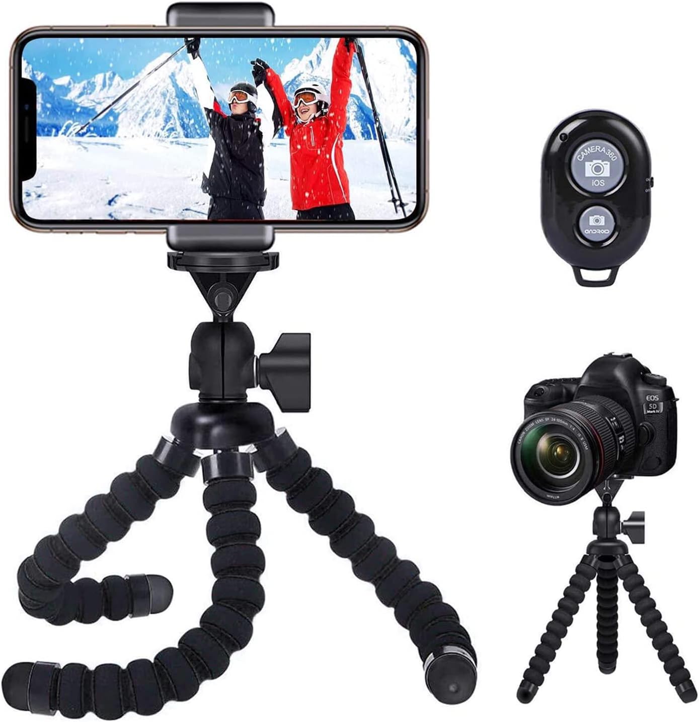 Lamicall Trépied pour Téléphone - [3 en 1] Mini Trépied Flexible ...