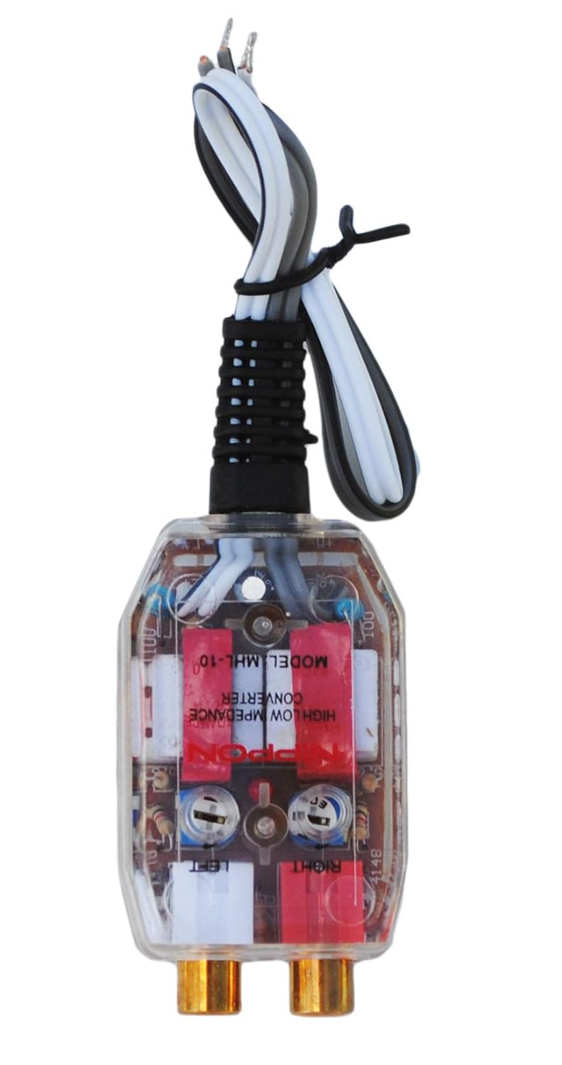 Amazon.com: Hi to Lo High Low Speaker Level RCA Line Converter with ...