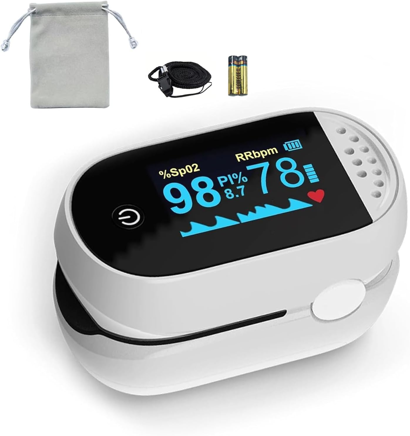 Amazon.com: Pulse Oximeter with Fingertip Oxygen Meter : AILE Compact ...