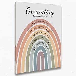 Amazon.com: Grounding Technique Mental Health Canvas Wall Art Prints ...