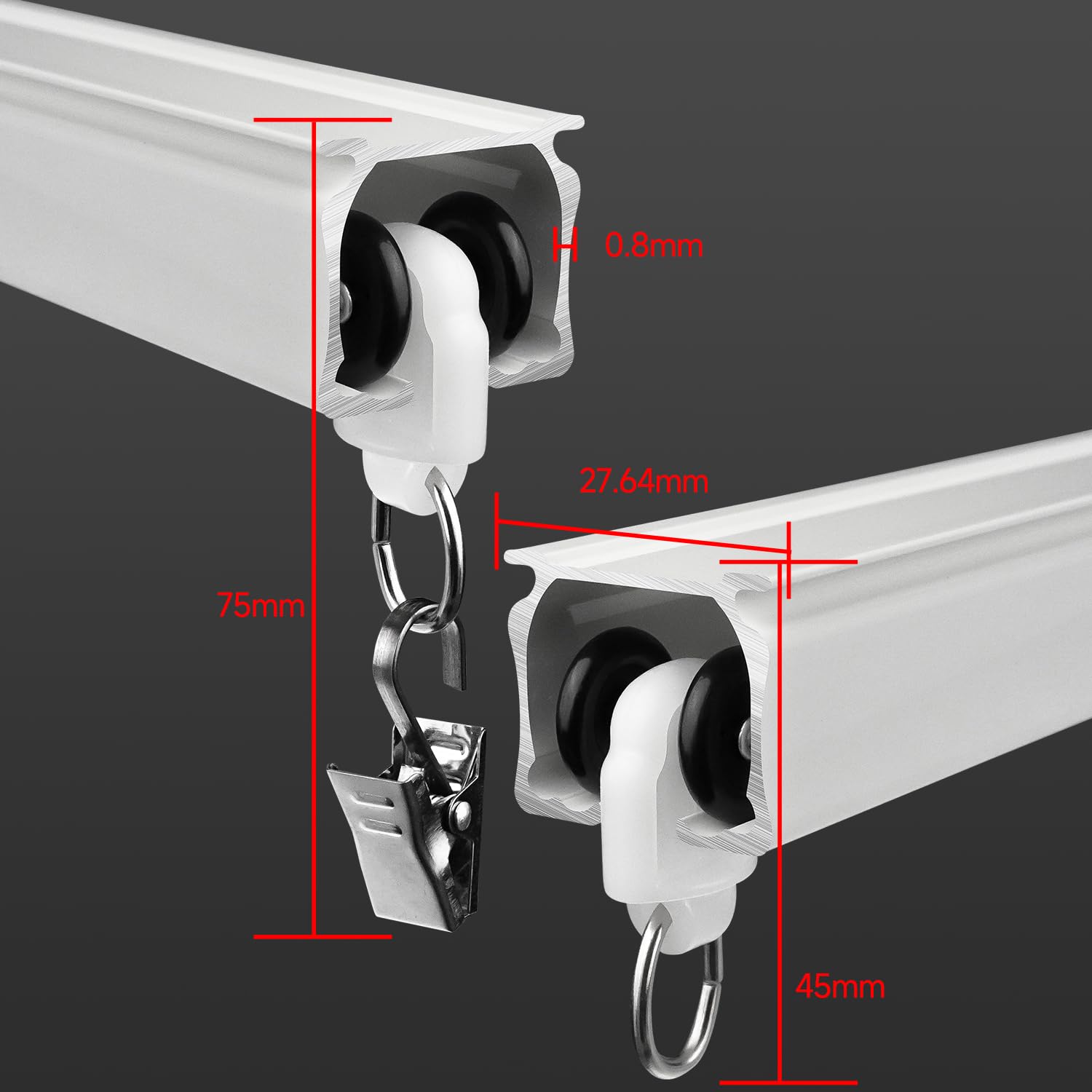 Snapklik.com : 15.58FT Ceiling Curtain Track Hospital Curtain Track ...