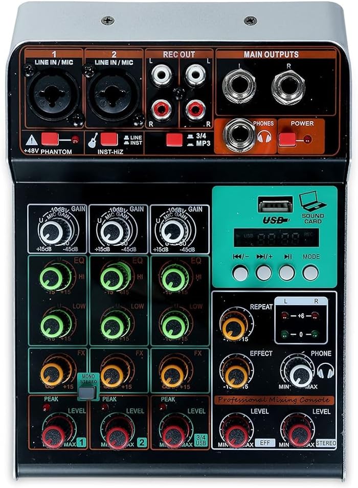 Amazon.com: Professional Audio Mixer Sound Board Console System ...