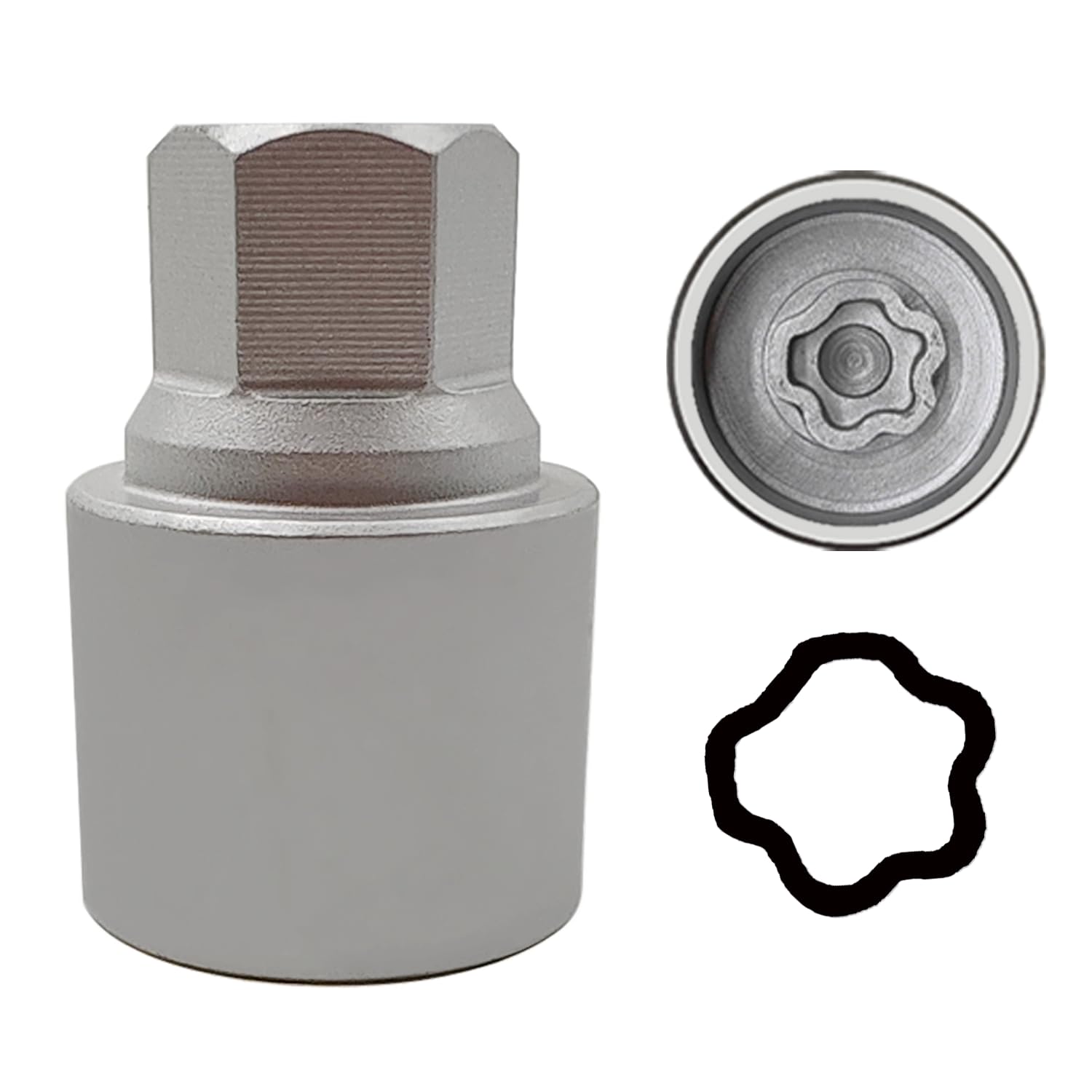 Snapklik.com : JEUCLEL 048 Wheel Locking Nut Key Socket Compatible