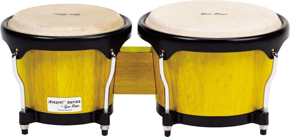 Amazon.com: Gon Bops Fiesta Series Bongo, Yellow with Black Hardware ...