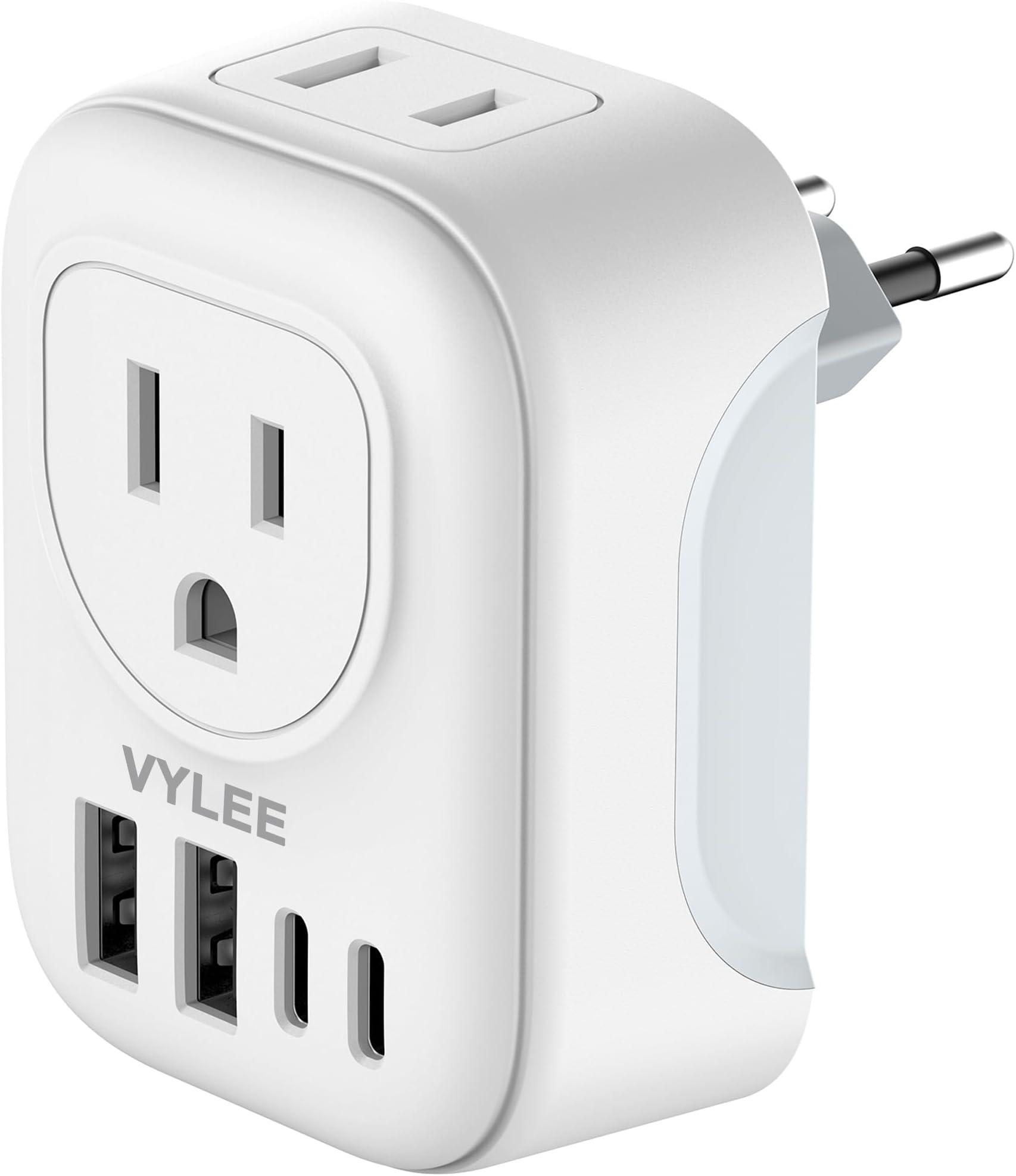 VYLEE Travel Plug Adapter, International Plug Adapter with 4 AC Outlets ...