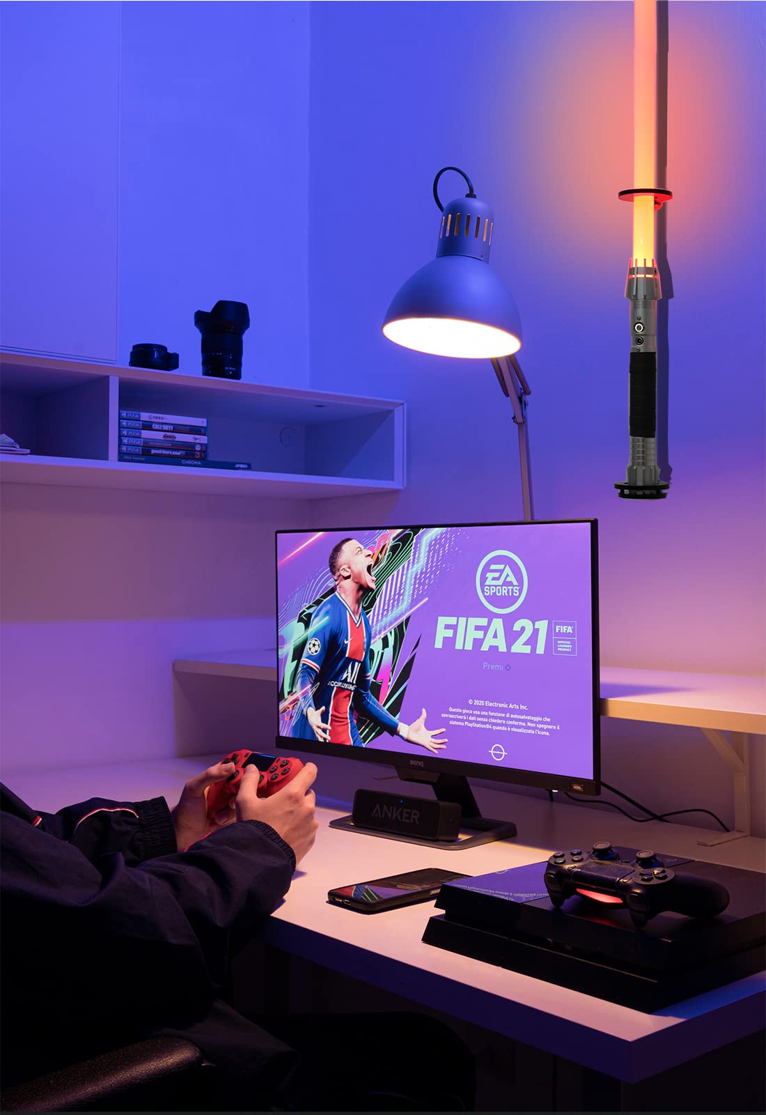 Snapklik.com : WANLIAN Lightsaber Rack Wall Mounted Vertical Light ...