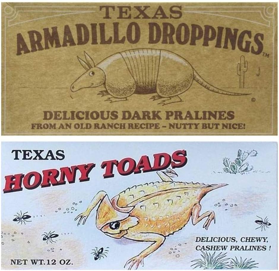 Amazon.com : Texas Armadillo Droppings Pecan Pralines and Texas Horny ...