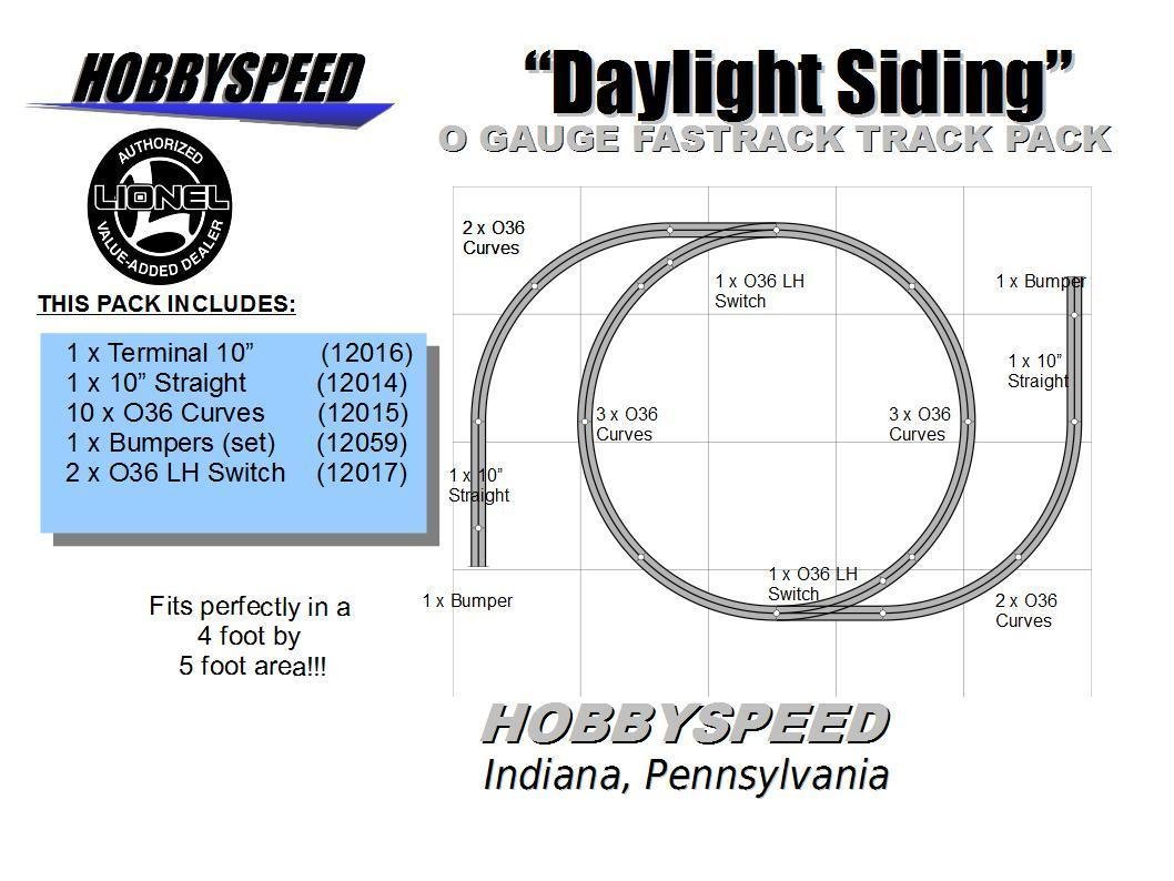 Amazon.com: Daylight SIDING Track Layout Train Pack 4' X 5' o Gauge ...