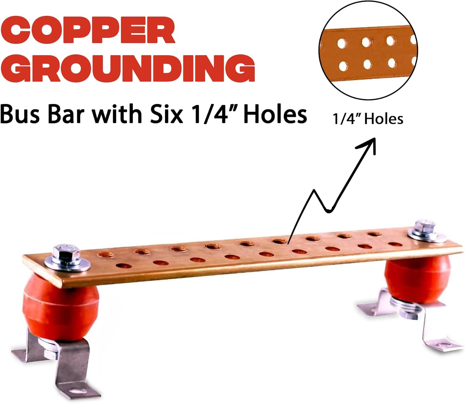 Copper Bus Bar - 12 Ground Bar - Grounding Kit - Nepal | Ubuy