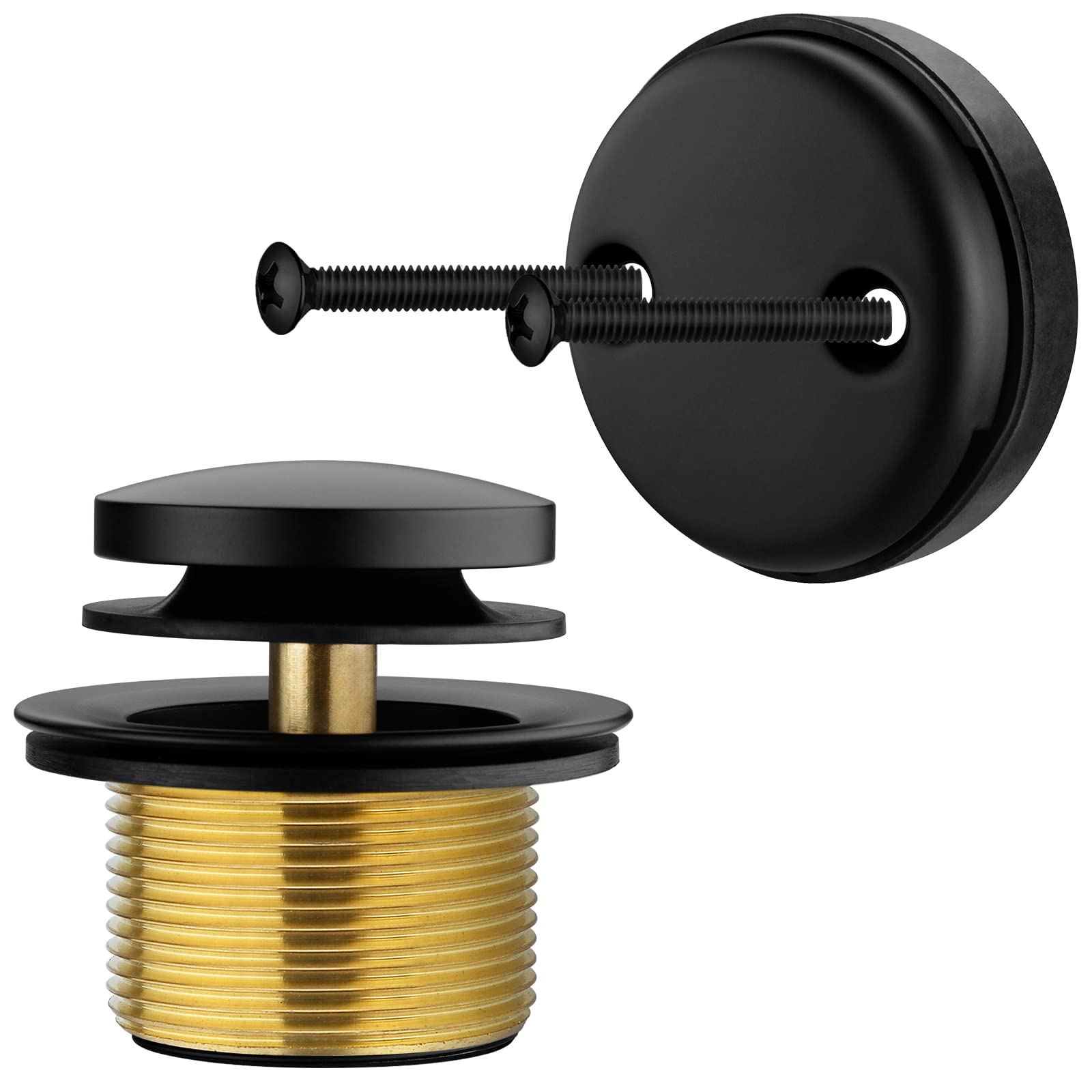 Amazon.com: Anpean Brass Tip-Toe Tub Drain Kit, Matte Black Tub Drain ...