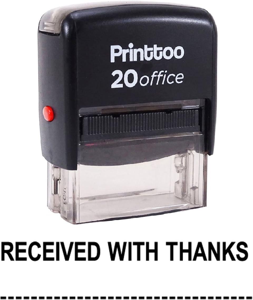 Printtoo Received with Thanks Self Inking Rubber Stamp Office ...
