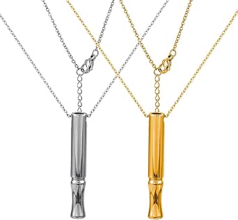 Enzyluxe 2Pcs Breathing Necklace, Stress Relief Mindful Necklace ...
