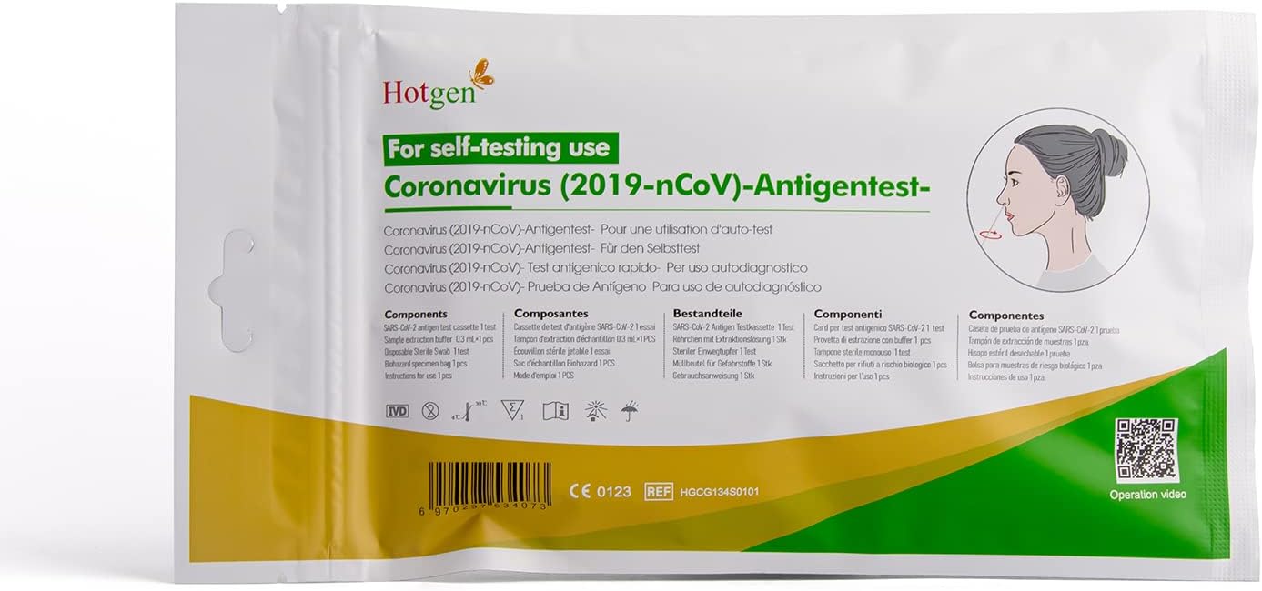 Hotgen Corona Schnelltest Selbsttest Antigentest auf SARS-CoV-2, 10 ...