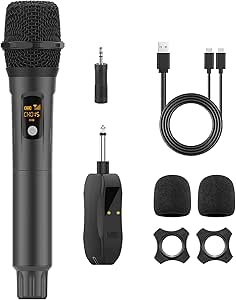 Amazon.com: Aveek 2.4GHz 1pc Karaoke Microphone, Wireless Microphone ...