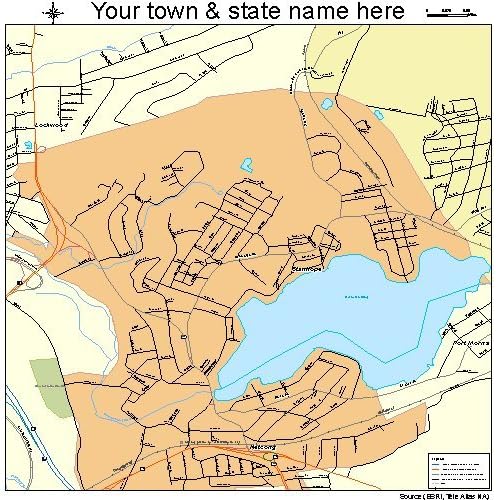 Amazon.com: Large Street & Road Map of Stanhope, New Jersey NJ ...