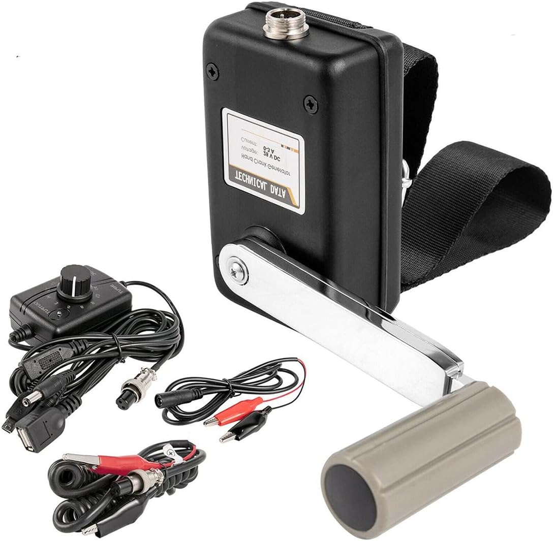 MaxtiL Hand Crank Charge, 30W/0-28V Emergency Phone Charger Dynamo ...