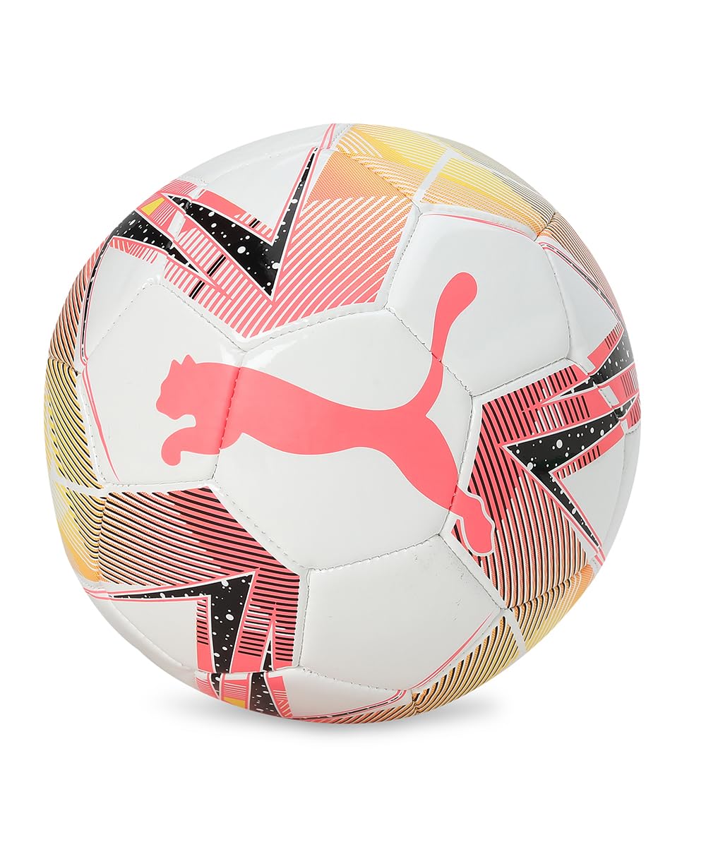 Puma Unisex-Adult Futsal 3 MS ball, White-Sunset Glow-Sun Stream, 4 ...