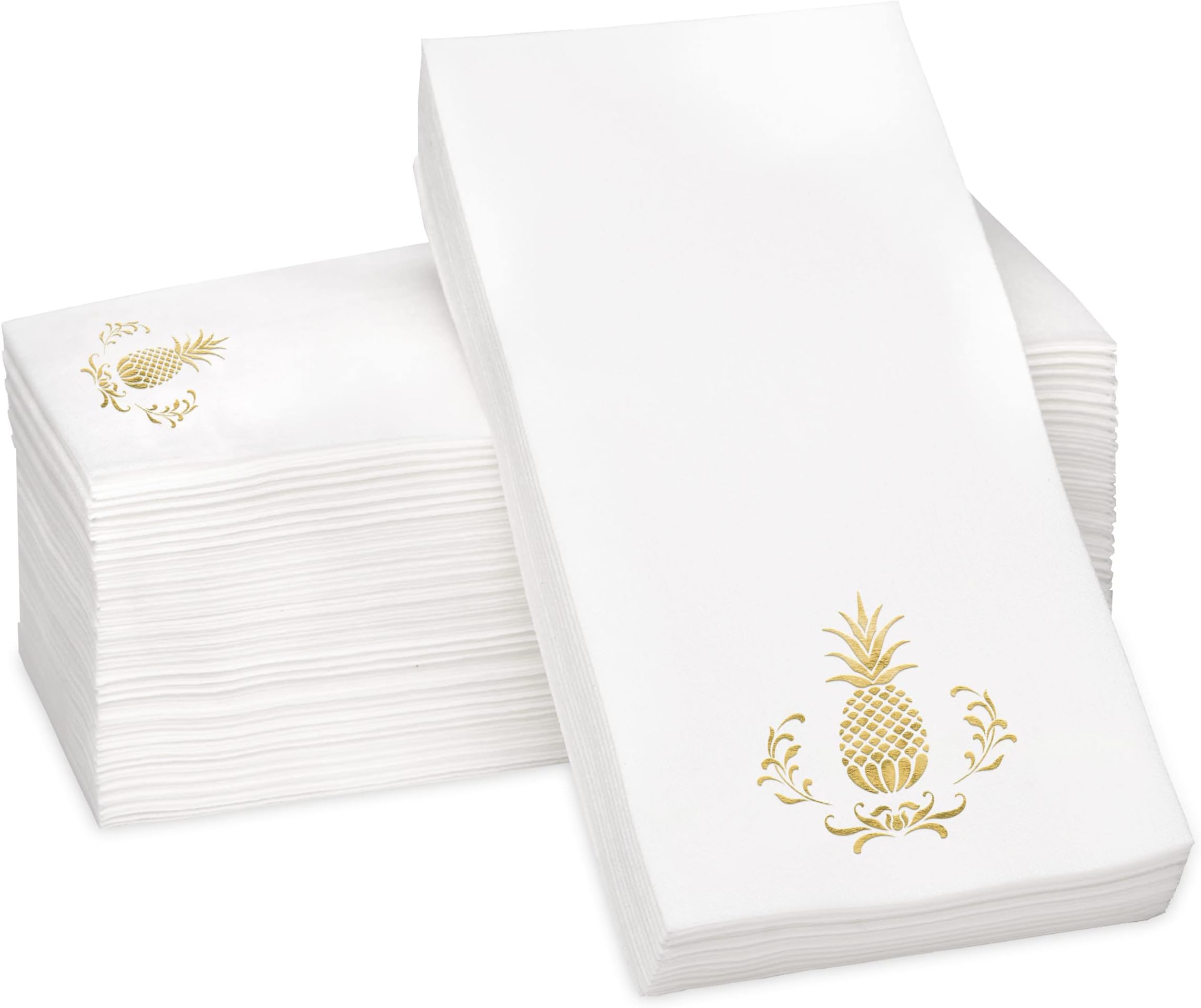 Amazon.com | Paperproducts Design Beverage Napkins, Golden Pineapple ...