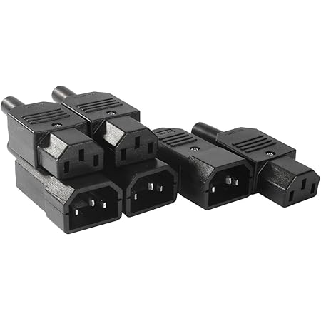 Sourcingmap 3Pair AC250V 10A IEC C14 Male C13 Female, 3 Pins Terminals ...