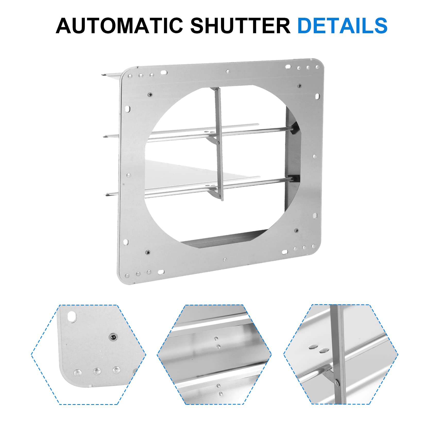 Snapklik.com : iPower 14-Inch Square Aluminum Automatic Gravity Shutter ...